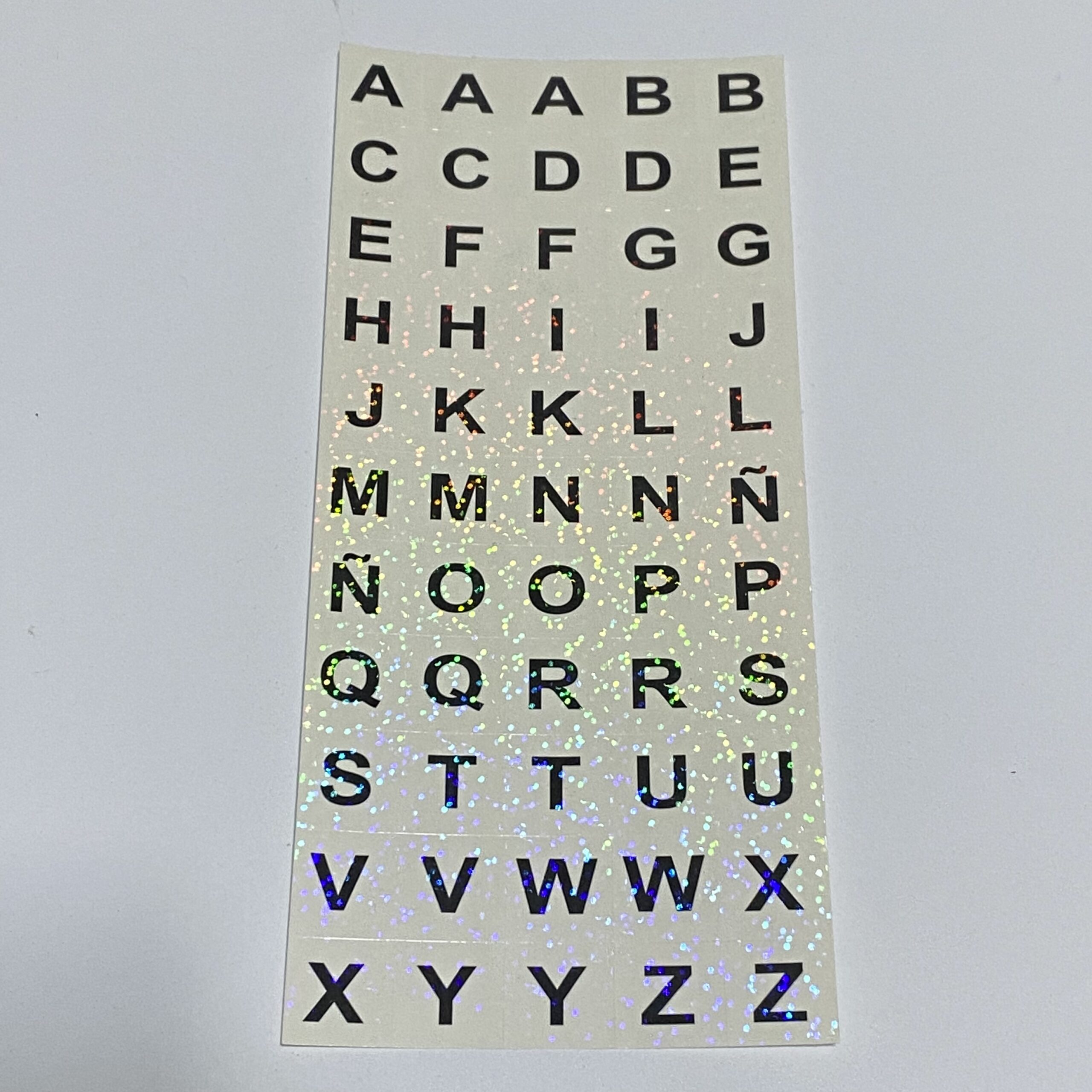 Plantillas de letras cuadradas holo