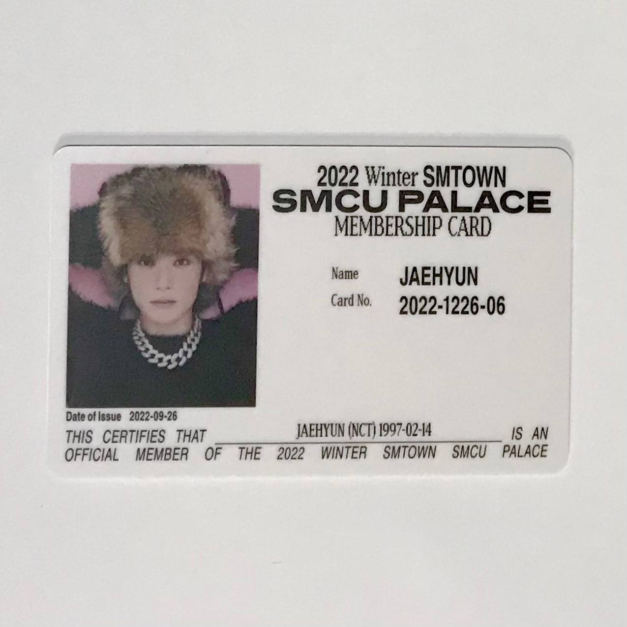 NCT-U-Jaehyun-SMCU-Palace-2022-Membership-Card